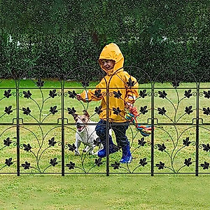 Sunexinlo 3Ft Tall Garden Fence, 15-Pack High Garden Fencing Decorative No dig Animal Barrier Metal Border Fence Panel for Yard, 15 Feet