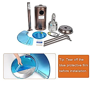 ZIOTHUM 48000 Btu Outdoor Heaters for Patio Propane, Outdoor Heaters for a 15-Foot Diameter Heat Range, Propane Heaters Outdoor with Simple Ignition System, Wheels, Party, Brown