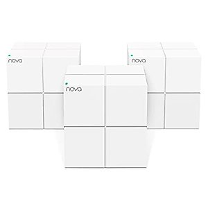 Tenda Nova Mesh WiFi System (MW6)-Up to 6000 sq.ft. Whole Home Coverage, WiFi Router and Extender Replacement, Gigabit Mesh Router for Wireless Internet, Works with Alexa, Parental Controls, 3-pack