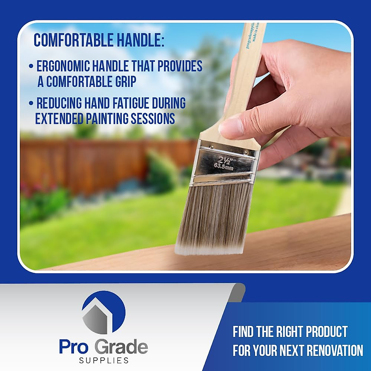 Pro Grade - Paint Brushes - 2Pk - Paint Brush Set