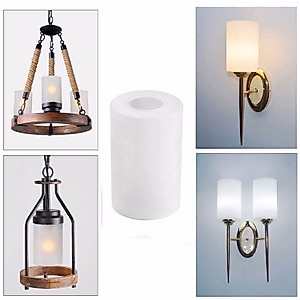 Frosted Glass Lamp Shade, 2 pack, Pendant Light Shade Cylinder Glass Shade Replacement Glass Lamp Shade with 1-5/8-inch Fitter, Diameter 3.5”, Height 5.5"