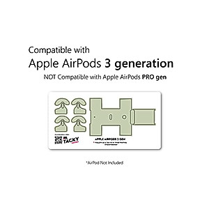 TACKY DESIGN Solid Skin for Apple Airpod 3 Skins,Classic Color Airpods 3 Sticker for airpods 3 (2021),Vinyl 3m, Airpod Stickers for Earbuds and case, airpods Skins Protective Full wrap Cover (Green)