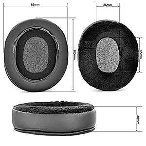 M50x Thicker Upgrade Quality Earpads - defean Replacement Ear Cushion Velour and Protein Pu Earpads Compatible with ATH-M50x M50 M40 M40FS / Arctis 7 / Arctis 5 / Arctis Pro/MDR-7506 V6 Headphone