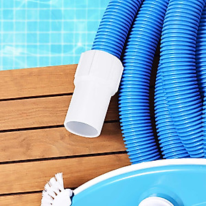 WXJ13 4PCS 1-1/2 Inch Pool Hose Cuff Swimming Pool Cleaning Hose Fittings Threaded Hose Cuff Pool Cuff Replacement Parts for Spiral Wrap Swimming Pool Vacuum Hose
