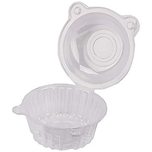 Individual Cupcake Container, 400Pcs Single Cupcake Muffin Dome Holders Plastic Cupcake Box Dome Pod, 17.7 x 9.4 x 4.3 inch