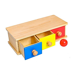 Kghios Montessori Box Bins Infant Toys Materials for Toddlers Babies 6-12 Months - 1-2 Year Old Babies 18 Months Materials Educational Tools Preschool Early Learning Wooden Toys