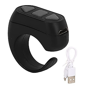Remote App Page Turner, Ergonomic ABS Phone Remote Control for Watching TV (Black)