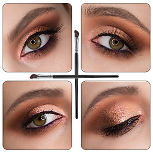 FRAGLOW Eyeliner Brush Fine Angled - PRO Precision Gel Eye Liner Makeup Brush -Ultra Thin Slanted Flat Angle - Premium Quality - Cruelty Free Synthetic Bristles