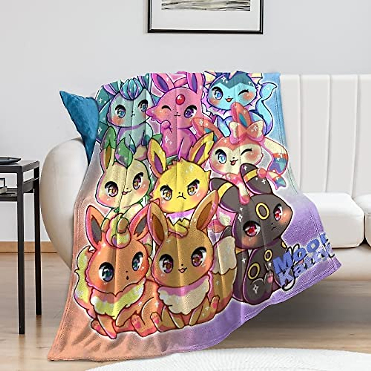 Kuareot Cartoon Throw Blanket Anime Blanket Cozy Warm Fuzzy Fluffy Weighted Blankets, Fits Sofa Chairs Bed Plush for Kids Adults ,40x50 inches