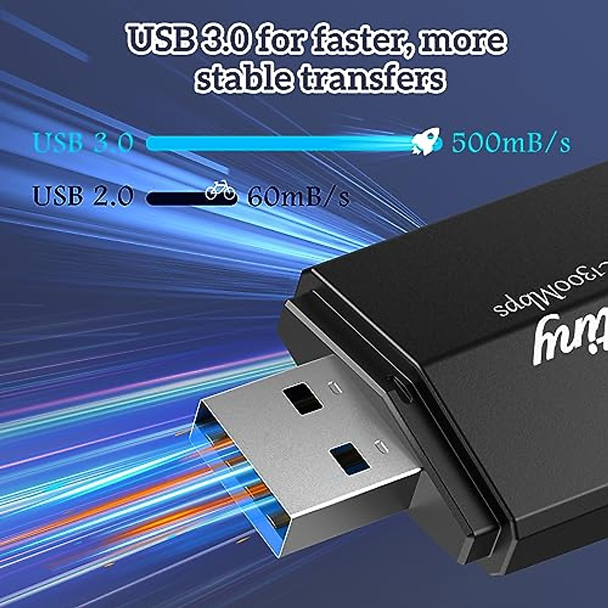 USB WiFi Adapter, Ortiny 1300Mbps WiFi USB Dual Band 5G/2.4G Wireless Network Adapter for Desktop Laptop PC, Dual Band WiFi Dongle Wireless Adapter for Supports Windows 11/10/8/7, Mac OS 10.9-10.15
