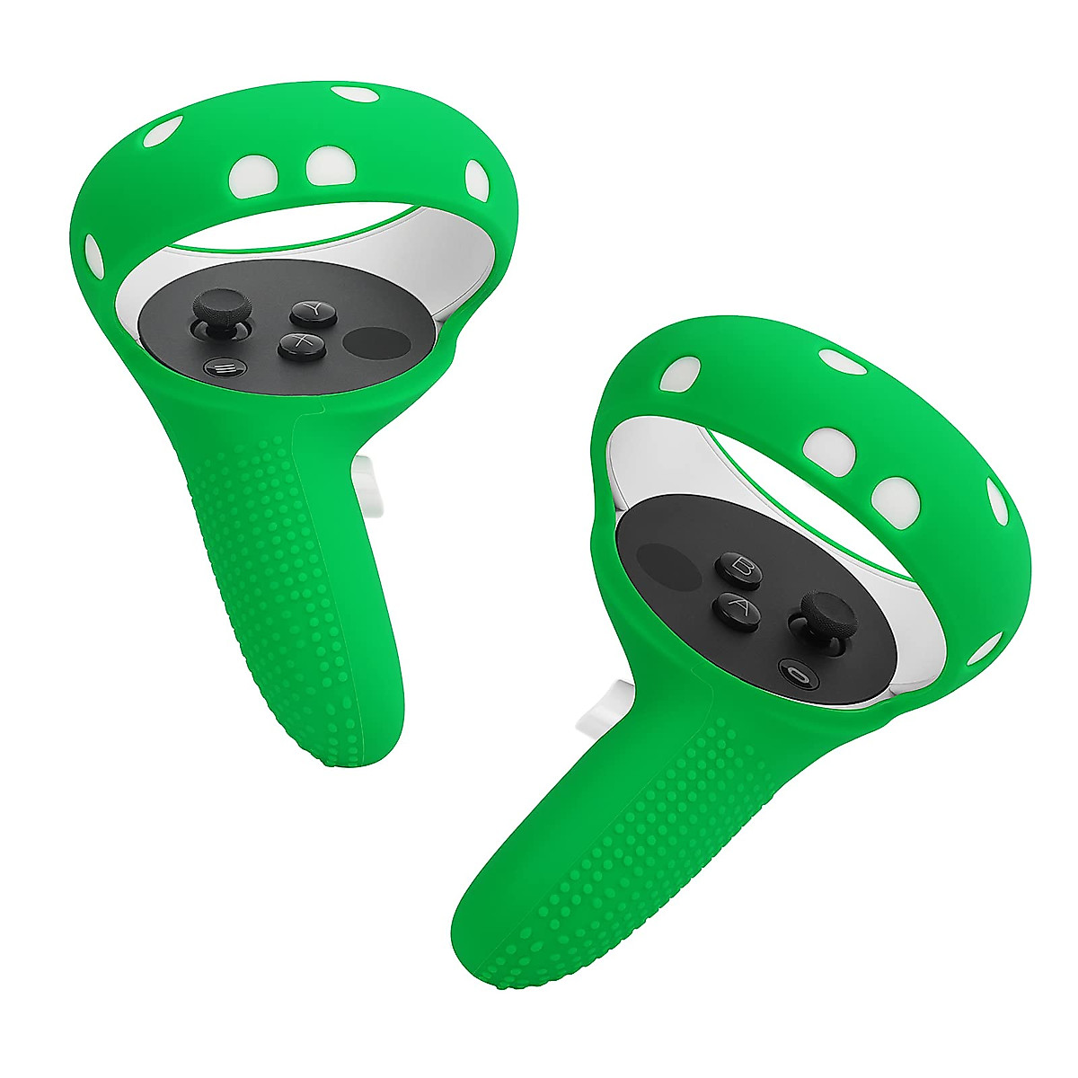 TOMSIN Touch Controller Grip Cover for Oculus Quest 2, Protective Wear-Resistant Full Grips Cover Handle Sleeve(Green)
