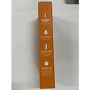 Bitvae Ultrasonic Electric Toothbrush with 8 Brush Heads for Adults and Kids, Rechargeable Travel Toothbrush with a Holder, 5 Modes, Smart Timer, Living Coral D2