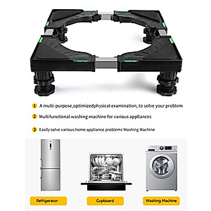 Adjustable Mini Fridge Stand, Mini Fridge Organizer Accessories Universal Stand, Mini Fridge Cabinet, Mini Fridge Stand with Storage, for Dryer, Washing Machine, Refrigerator Furniture Sliders