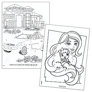 Barbie Funtivity Dot-to-Dot Activity & Coloring Book Set for Kids Toddlers - Set of 2 Books 'Bright Ideas' & 'Strong Bond'