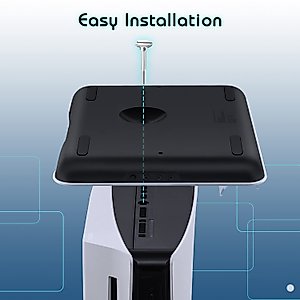 Wigearss Charging Cooling Stand for PS5 Charging Dock with 3 Speed Levels Cooling System for PS5 UHD and Digital Edition Consoles and Controllers - White