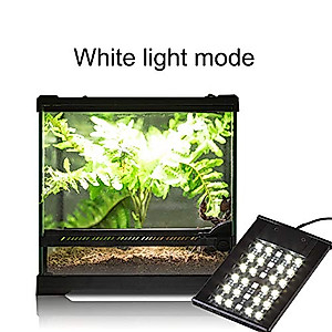 REPTI ZOO Terrarium Light Day and Night Mode Reptile LED Light Hood for Reptile Terrarium White Light and Blue Light Fit for Different Pet Habits