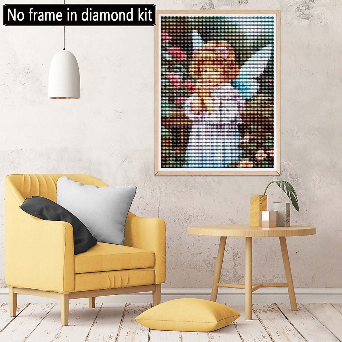CHOSIGHT 5D Diamond Art Painting Angel Kit - DIY Paint with Diamond Art Christ Round Full Drill Craft, Home Decor Embroidery Set with Canvas, Tools, Sparkling Diamonds - 12x16 inch