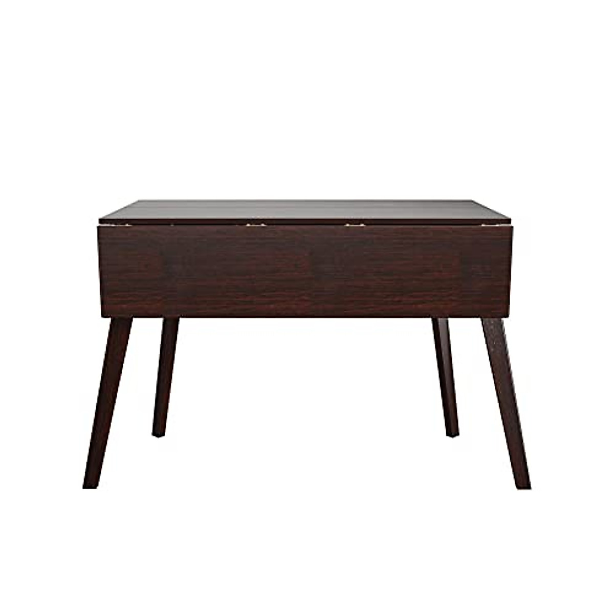 COSCO 48" x 30" Wood Drop-Leaf Dining & Console Table, Dark Mahogany