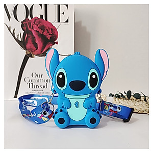 ANEIMIAH Stitch Cross Body Bag with Shoulder Strap,Stitch Kawaii Sling Bag Cute Anime Coin Money Crossbody Purse Birthday Gifts for Girls Womens Wallet Accessories