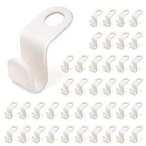 Coitak 40 PCS Clothes Hanger Connector Hooks, Mini Cascading Hanger Hooks Extender Clips, Space Saver Plastic Hangers Closet Organizer