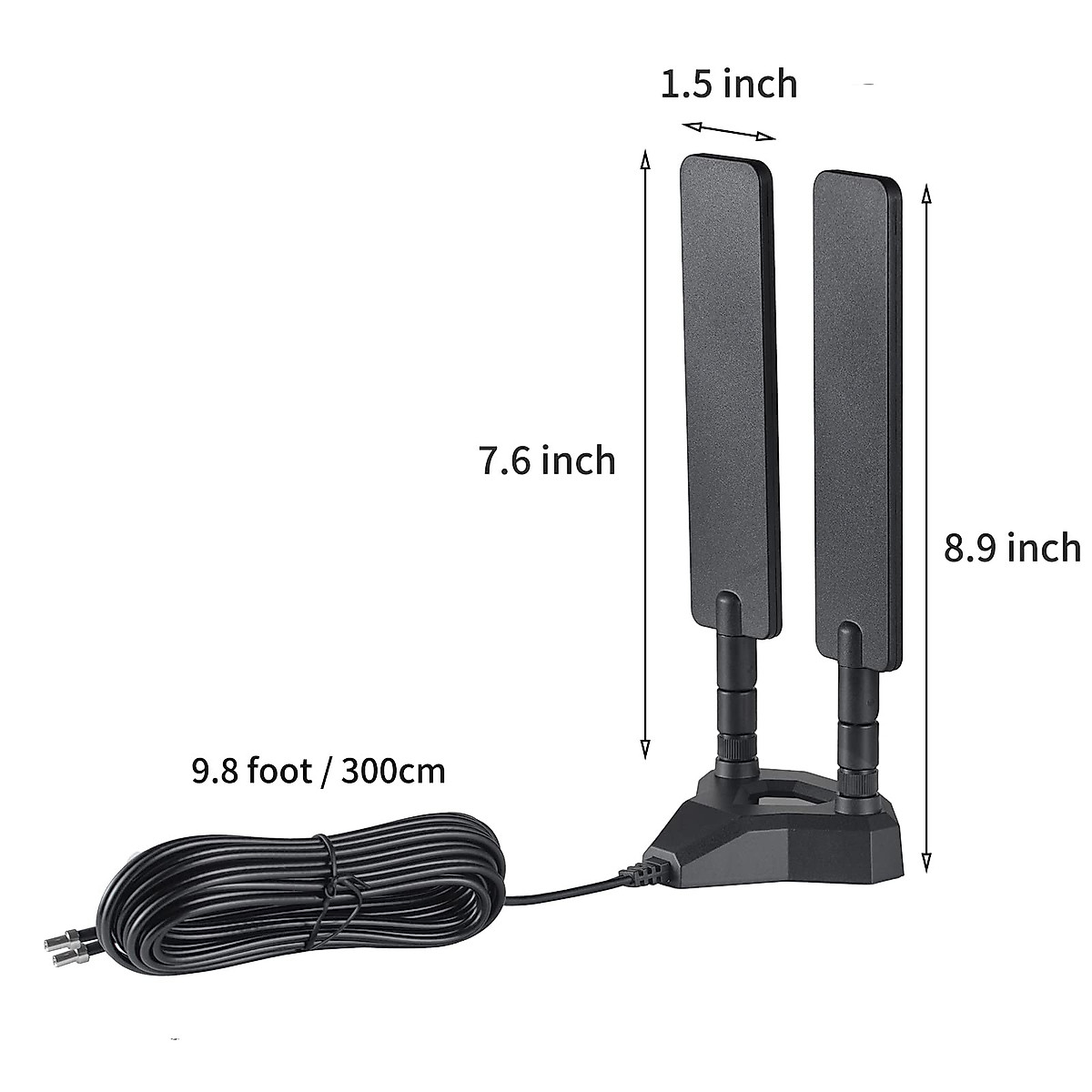 9dBi Magnetic Base Dual TS9 Antenna for Netgear Nighthawk M1 MR1100 LB1120 LM1200 Verizon Jetpack 8800L Mobile Hotpots Router MiFi Mobile AT&T T-Mobile Hotspot 4G LTE Router, Eifagur