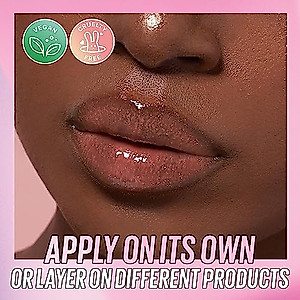 Kaja Lip Gloss - Gloss Shot | with Jojoba Oil, Tinted Shimmer, Hydrating, Non-sticky, Juicy, Nude, Plumper Looking Lips, 02 Milk Tea, 0.14 Fl Oz