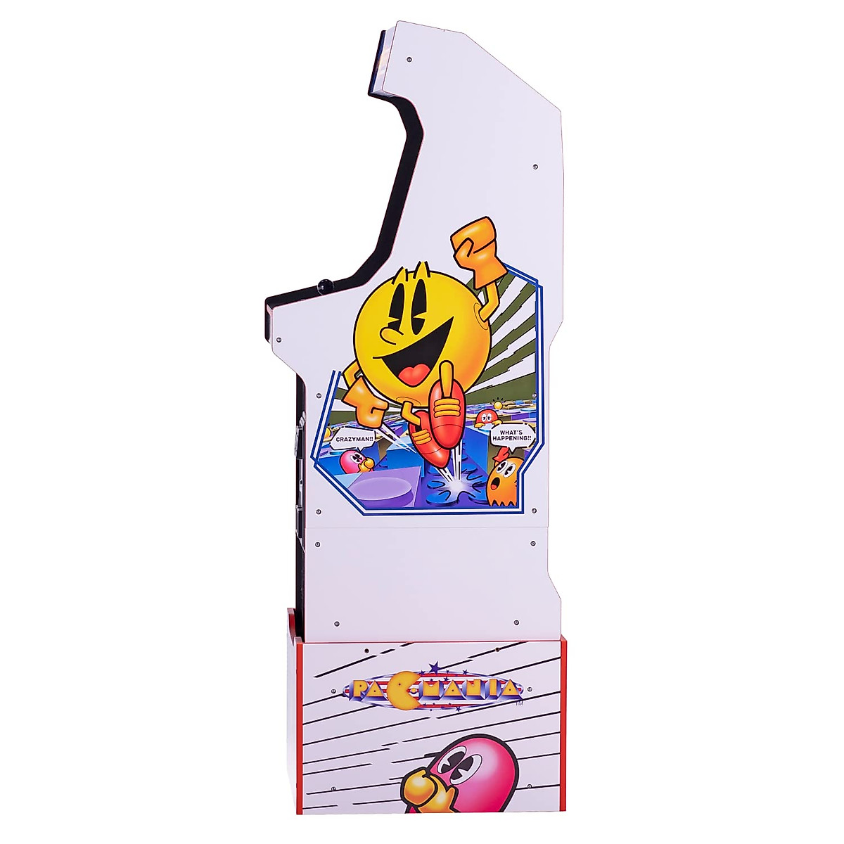 ARCADE1UP- BANDAI NAMCO Legacy Entertainment Arcade Game PAC-Mania Edition, includes Hardware, Riser