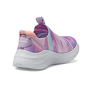 Skechers Kids Girls Ultra Flex 3.0-Color Me Sleek Sneaker, Lavender/Multi, 2 Little Kid