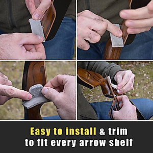 Standing Wolf Arrow Rest for Recurve Bow | Stick On Arrow Rest | Bow Arrow Rest | Archery Rest (Beaver Fur)