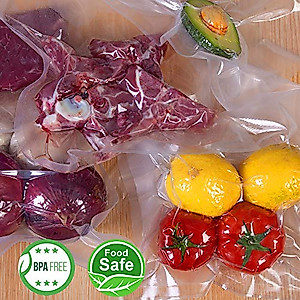 SurpOxyLoc 4mil100 Quart Size 8x12Inch Vacuum Freezer Sealer Bags for Food ,BPA Free, Heavy Duty Commercial Grade,Sous Vide Vaccume Safe,Universal Design Pre-Cut Bag and Work with Any Types Vacuum Sealer