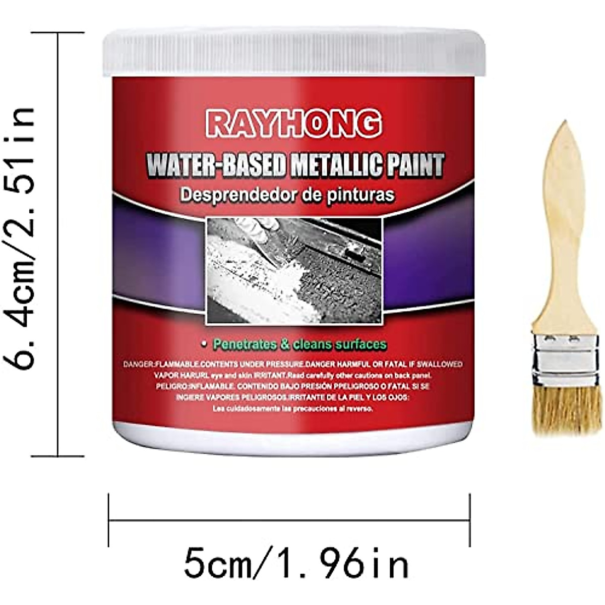 100ML Water-Based Metal Rust Remover,Multi-Functional Car Metallic Paint Anti-Rust Chassis Universal Rust Converter Gel Car Rust Remover for Car SUV Truck Car Chassis Derusting, Brush Included (2 Pcs)