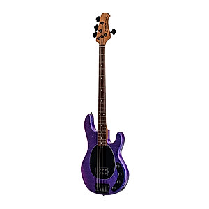 Sterling by Music Man 4 String Bass Guitar, Right, Purple Sparkle (RAY34-PSK-R2)