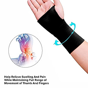 Mueller Elastic Wrist Support, Black, Regular (76058)