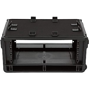 SKB Injection Molded 4U ISeries Studio Flyer Rack Case with Handle and Wheels