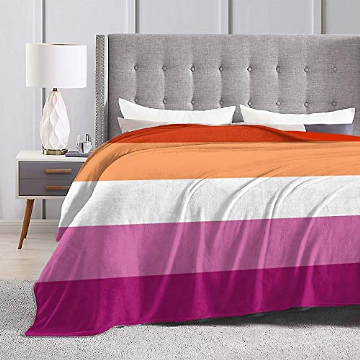 LGBT Gay Lesbian Flag Super Soft Fuzzy Warm Cozy Micro Fleece Blanket Air Conditioning Blankets Suitable for Sofa Bed Couch 50"x40"