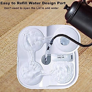 Kopmath Cat Water Fountain for Multiple Pets, 4 Tiers, 95oz/2.8L, Whisper Quiet Pump, Scientific Filtration, Easy to Set up & Clean, Emergency Water Storage, Large Dog Water Dispenser, with Power Plug