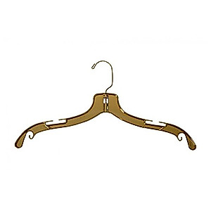 NAHANCO 3405 G Gold Ladies Dress Hanger, 17" (Pack of 100)