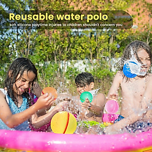 Reusable Water Balloons 6 Pcs Silicone Refillable Happy Water Balloon | Resealable Bombs Splash Swimming Pool Toys | Outdoor Party Water Ballon For Kids & Adult(Medium, 6, Count)