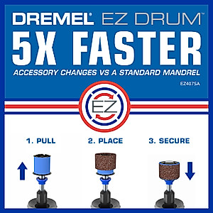 Dremel EZ727-01 EZ Lock Sanding & Grinding Rotary Tool Accessories Kit, 18-Piece Assorted Set - Perfect for Detail Sanding and Sharpening