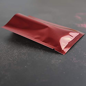 100PCS Red Metallic Foil Mylar Open Top Bags 12x18cm (4.7x7")