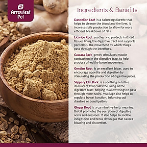 Arrowleaf Pet Hairball Care by NaturPet Inc | Digestive Support for Cats and Dogs | Hairballs, Constipation, Intestinal Discomfort | 100mL Herbal Tincture