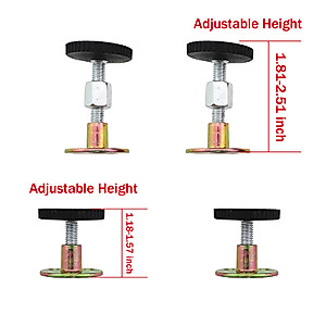 ZQIY 4 PCS Adjustable Threaded Bed Frame Anti Shake Tool 33 to 64mm Headboard Plug Sofa Anti Shake Tool Headboard Holder Anti Shake Top Wall Holder for Cabinets Chairs Against Walls Accessories