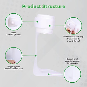 Orthomen Ankle Foot Orthosis Support - AFO Splint - Drop Foot Brace (M-Left)