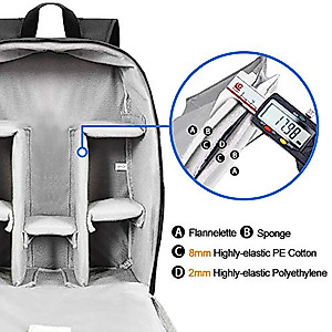 CADeN Camera Backpack Bag Professional for DSLR/SLR Mirrorless Camera Waterproof, Camera Case Compatible for Sony Canon Nikon Camera and Lens Tripod Accessories