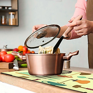 Cartoon Kitchen Ware Utensils Trivet Table Runner for Kitchen Countertops Hot Pots Pans Heat Resistance Pot Holders Anti-Slip Hot Pad Mats 11.8 * 39.4 Inches