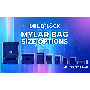 Loud Lock Mylar Bags Odor Sealing 1 Ounce All White - 1000 Count 9" X 6" 6mill Thickness - Packaging Bags - Mylar Bags For Food Storage - Resealable Bags - Odor Sealing Bags