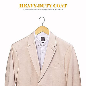 Cozymood Sturdy Wooden Hangers 20 Pack Durable & Slim Clothes Hanger with 360° Rotatable Hook Natural Finish & Notches Wood Hangers Premium Coat Hanger for Closet Clothes Hangers (Natural)