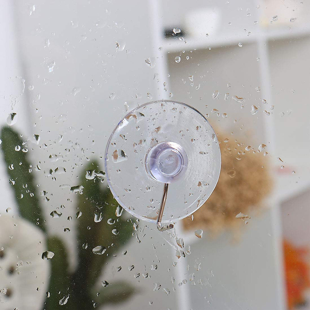 uxcell 6pcs Suction Cup Hooks 1 Inch Diameter Wall Hooks Hangers Removable Kitchen Bathroom Wall Vacuum Holder for Smooth Tile Glass