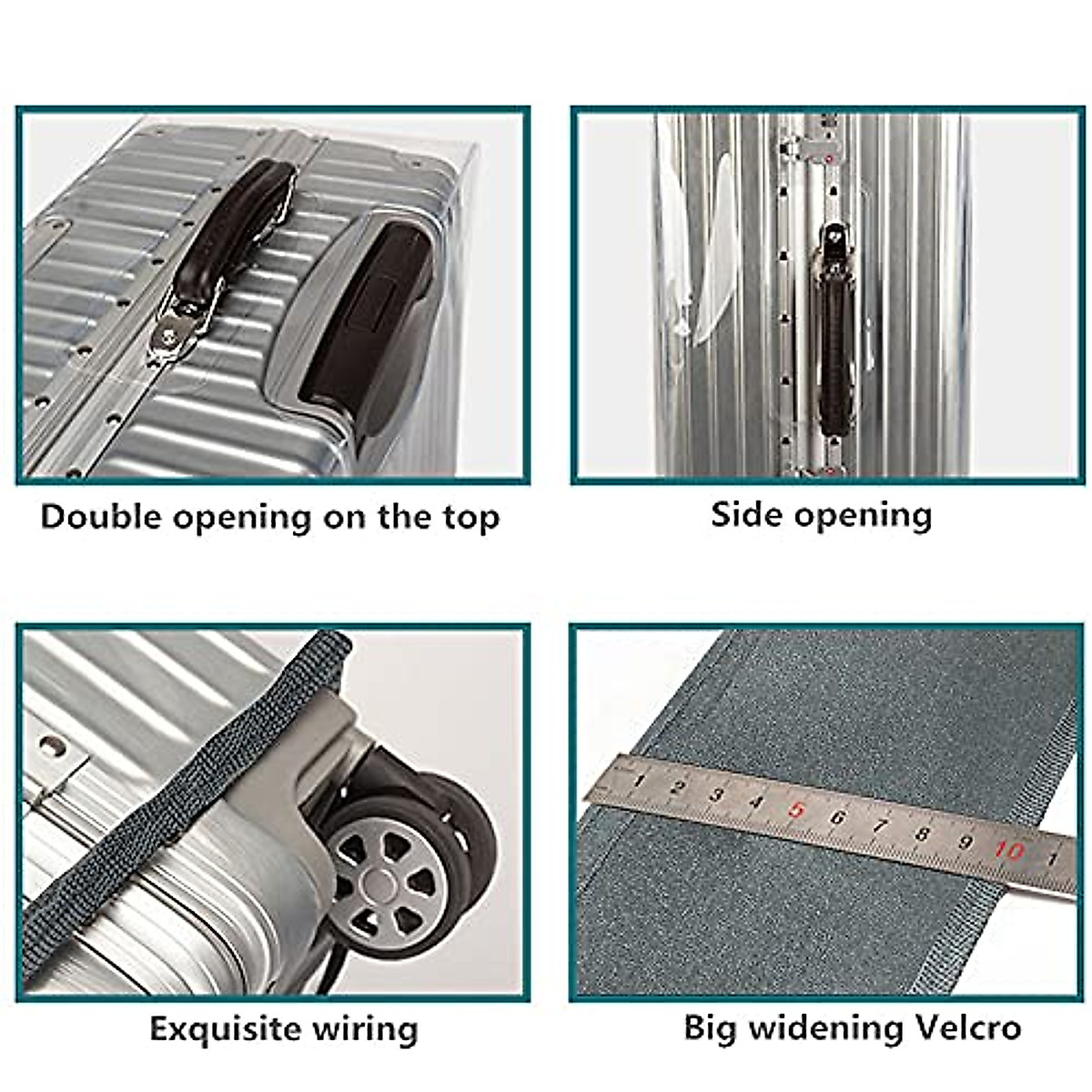 GigabitBest Luggage Protector Covers Suitcase Cover Protector PVC Luggage Case (30''(26.77''H x 20.47''L x 12.59''W))