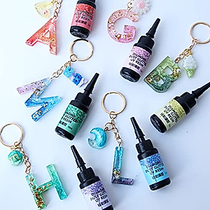 DIYcraft No Odor Colored UV Resin Diamond Glitter 24Colors - D24 UV Light Curing Ultraviolet Cure Resin Glue for Small UV Resin Molds, Jewelry Making - Earrings,Rings,Keychains - 0.35 oz/10ml Each